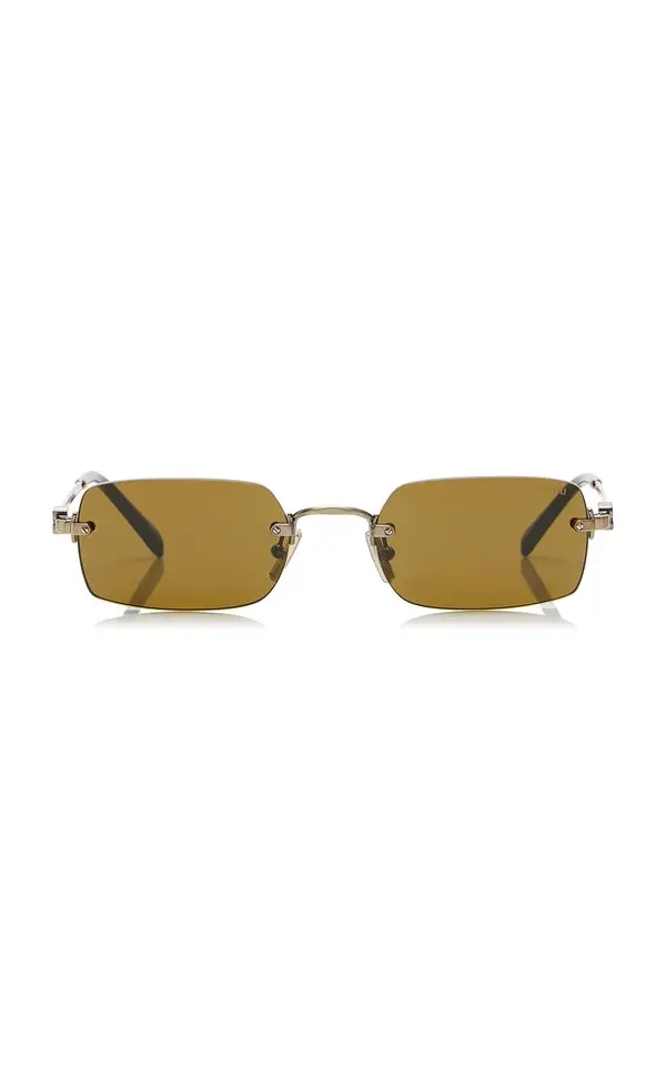 Miu Miu Square-frame Metal Sunglasses - Green