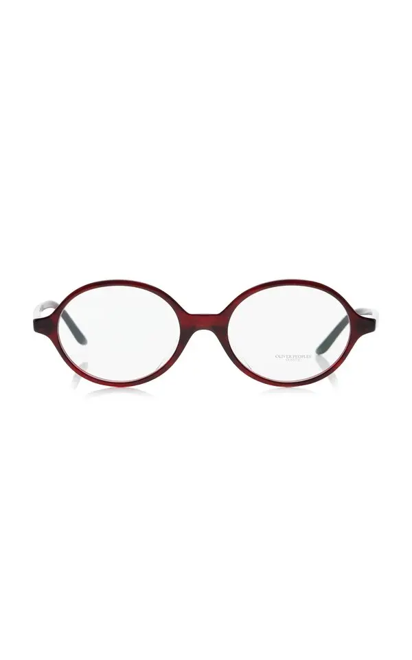 Khaite X Oliver Peoples 2000rx Round-frame Acetate Eyeglasses - Black