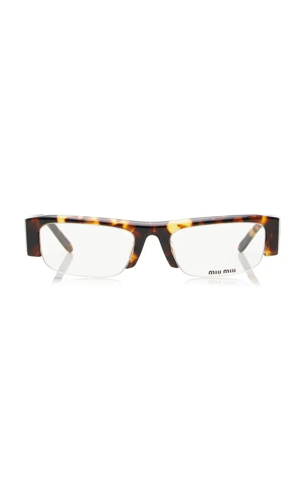 Miu Miu Vedette Square-frame Acetate Eyeglasses - Brown