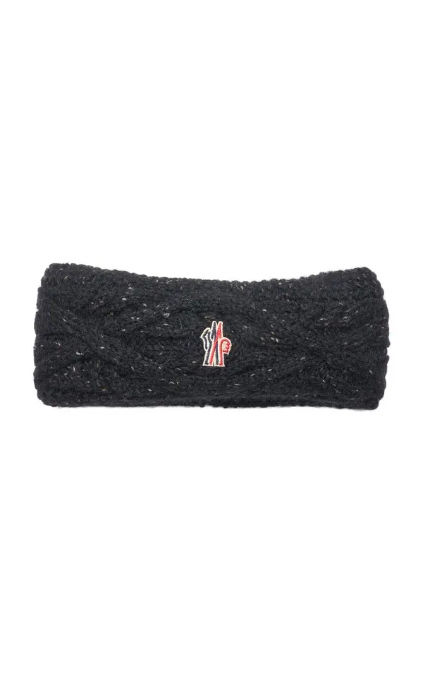 Moncler Wool Tweed Headband - Black