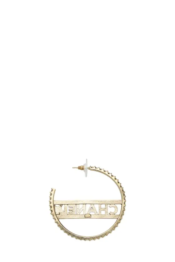 Chanel Crystal Logo Earrings