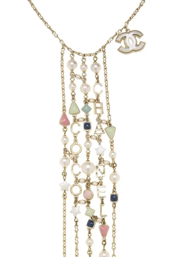 Chanel Gold 'cc' Strand Necklace