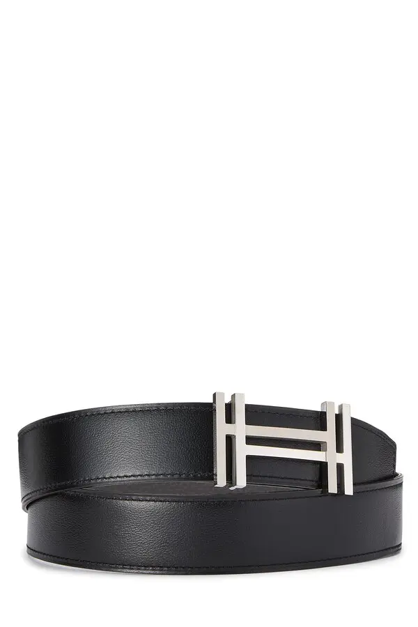 LOUIS VUITTON Box Reversible 'h' Au Carre Belt 95 - Black