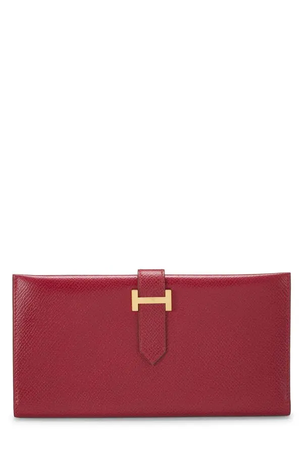 Hermès Courchevel Bearn Wallet - Rouge Vif