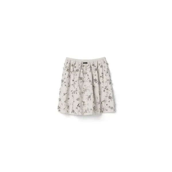 Miu Miu Embroidered Duchesse Skirt