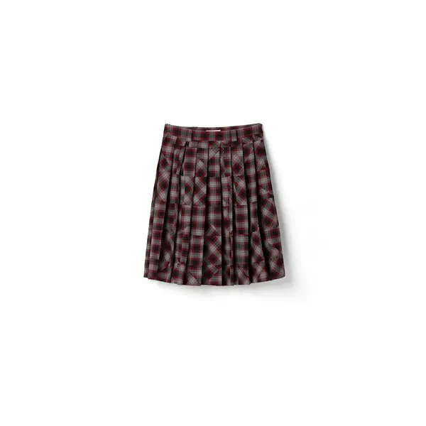 Miu Miu Tartan Patchwork Midi Skirt
