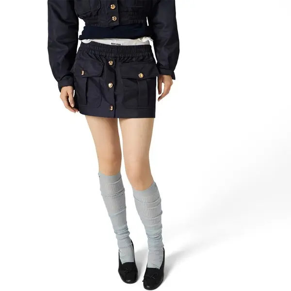 Miu Miu Technical Gazar Miniskirt