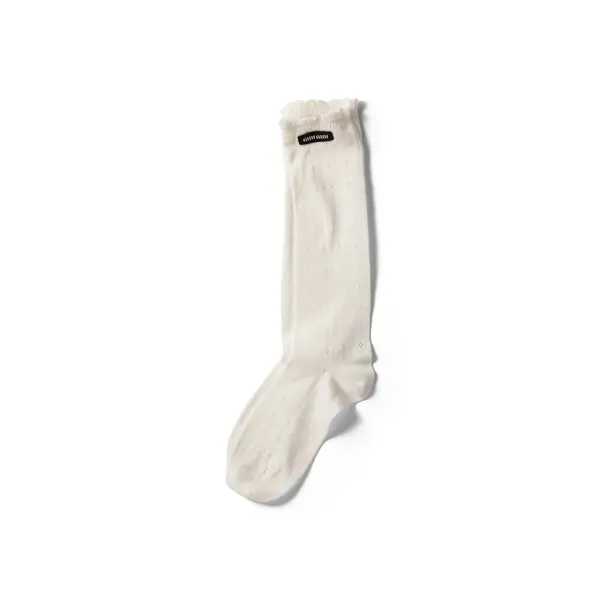 Miu Miu Cotton Socks - Natural