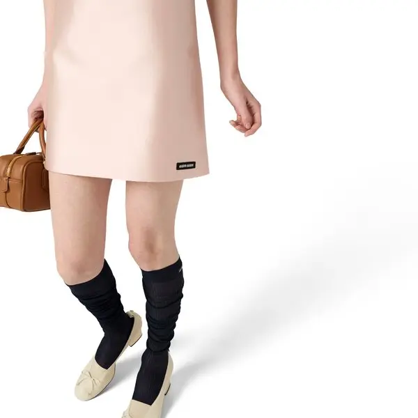 Miu Miu Silk And Wool Mini-dress
