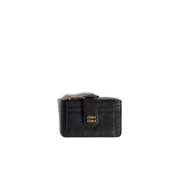 Miu Miu Leather Card Holder - Black