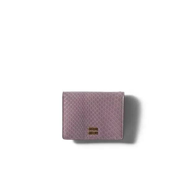 Miu Miu Small Ayers Leather Wallet - Wisteria