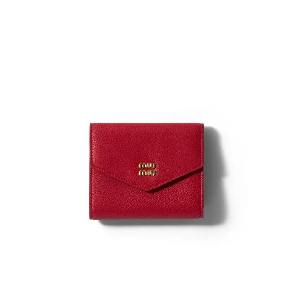 Miu Miu Small Leather Wallet - Red