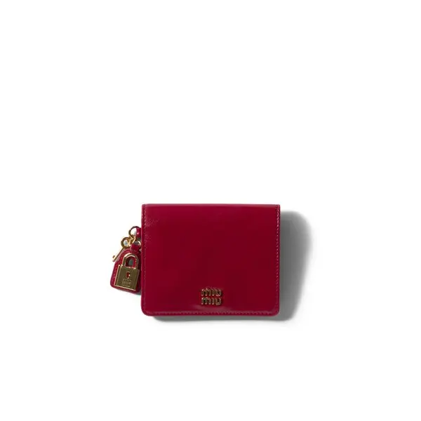 Miu Miu Small Leather Wallet - Ruby Red