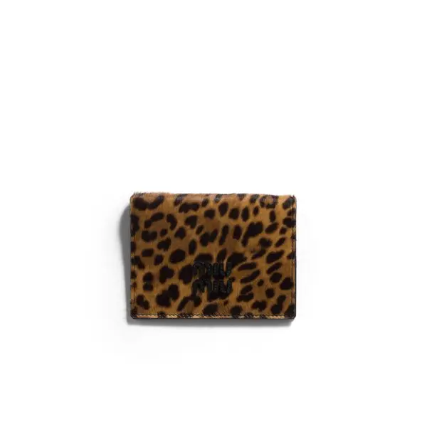 Miu Miu Printed Leather Envelope Card Holder - Honey