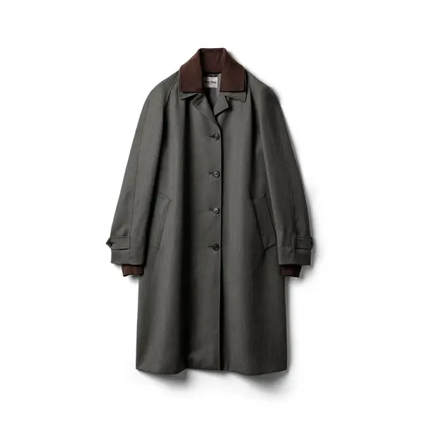 Miu Miu Single-breasted Coat With Embroidered Logo