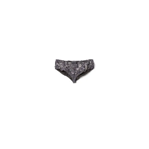 Miu Miu Embroidered Duchesse Panty - Iron Gray