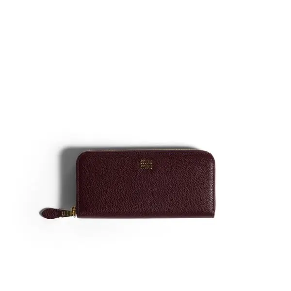 Miu Miu Large Leather Wallet - Burgundy