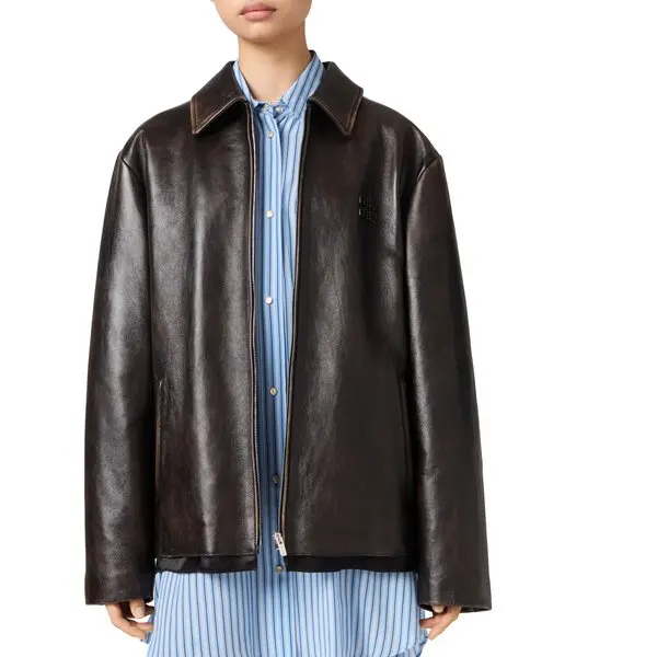 Miu Miu Nappa Leather Jacket