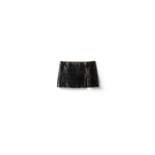 Miu Miu Leather Mini Skirt