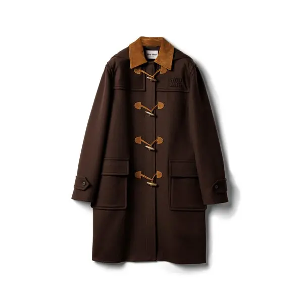 Miu Miu Double Cashmere And Wool Duffle Coat