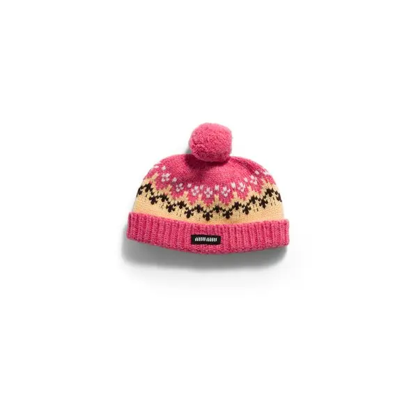 Miu Miu Wool Beanie - Pink