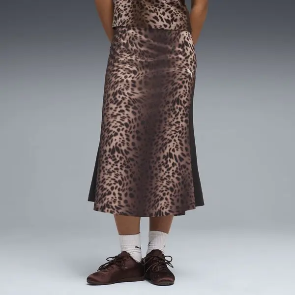 PUMA Leopard Luxe T7 Midi Skirt