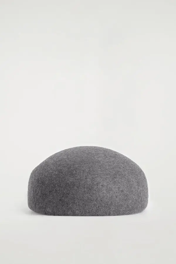 Cos Sculpted Wool Beret - Gray