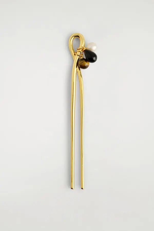 Cos Charm-detail Hair Pin - Gold-coloured