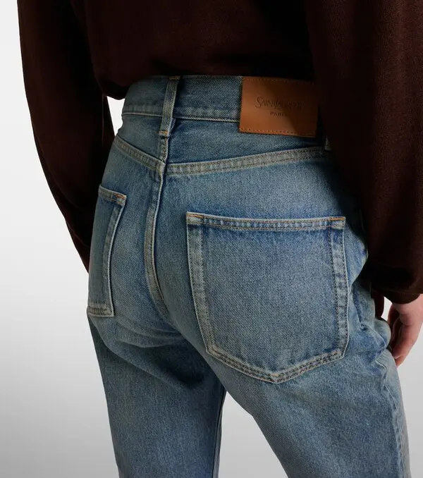 Saint Laurent 90s Cropped Slim Jeans