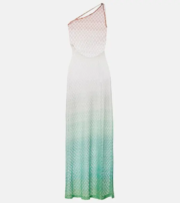 Missoni Open-knit One-shoulder Beach Cover-up - Multicoloured