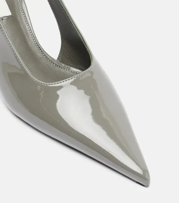TOTEME Patent Leather Slingback Pumps - Grey