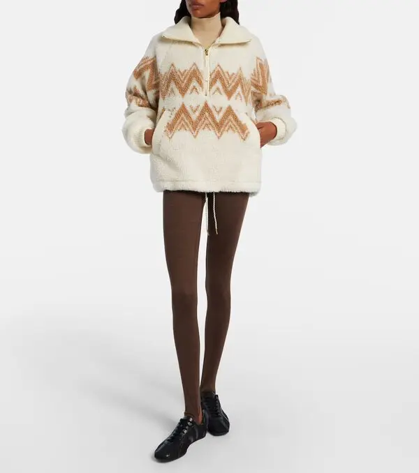 Varley Always Warm Jersey Stirrup Leggings - Brown
