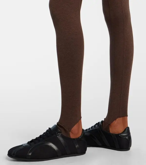 Varley Always Warm Jersey Stirrup Leggings - Brown