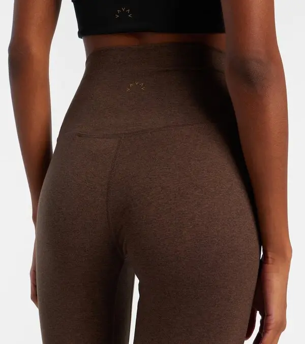 Varley Always Warm Jersey Stirrup Leggings - Brown