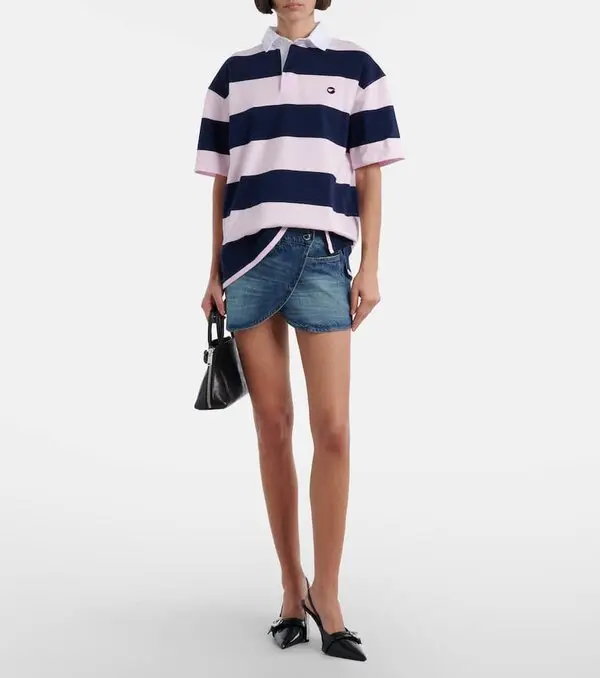 Coperni Striped Cotton Polo Shirt