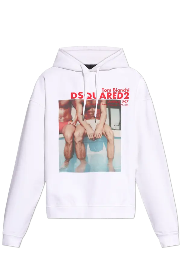 Dsquared2 Printed Hoodie - White