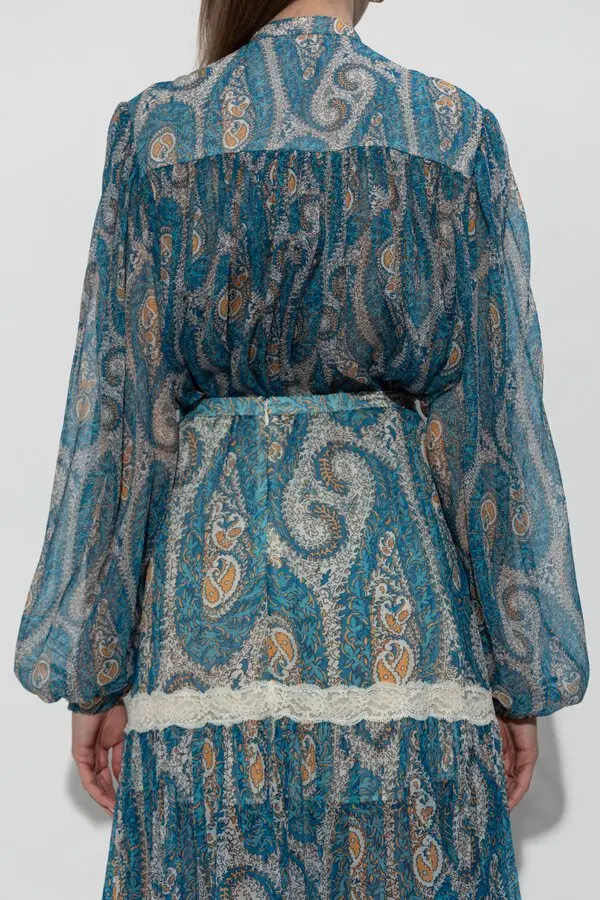 Etro Paisley Print Silk Shirt