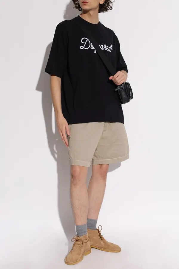 Dsquared2 Cotton Relaxed-fit Shorts - Beige