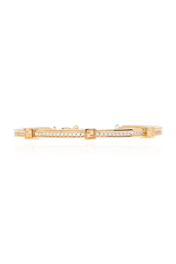 Fendi Bracelet With Crystals And -tone Elements - Gold