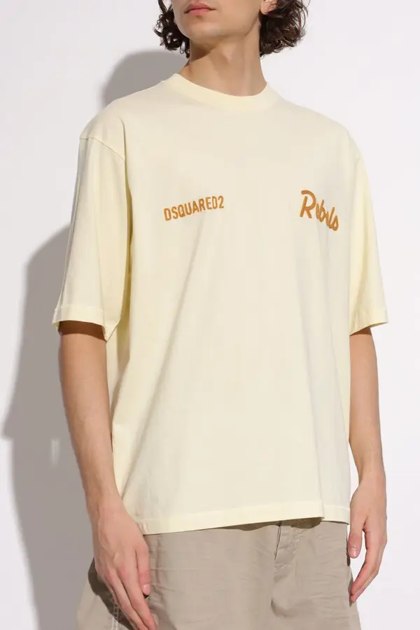 Dsquared2 T-shirt With Logo - Yellow