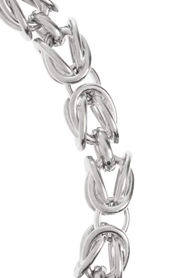 TOTEME Brass Link Choker Necklace - Silver