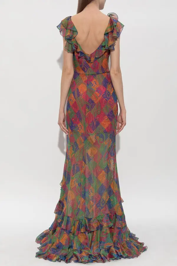 Etro Printed Silk Maxi Dress - Multicolour
