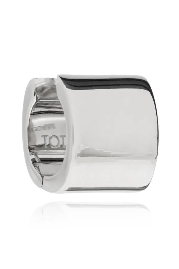 TOTEME Brass Hoop Earrings - Silver