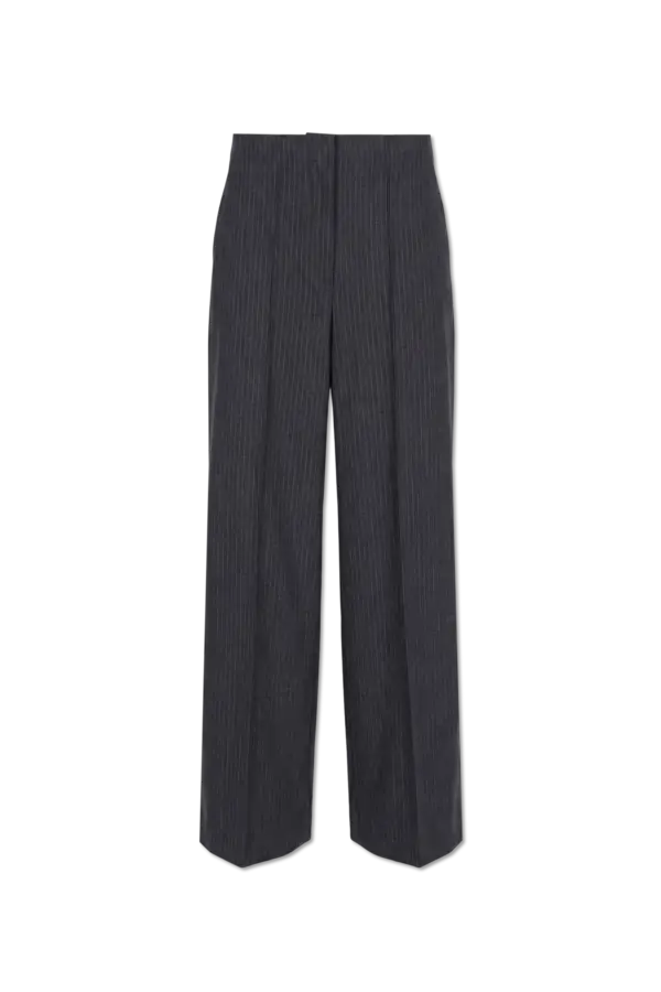 Rag & Bone Pinstripe Creased Trousers - Grey