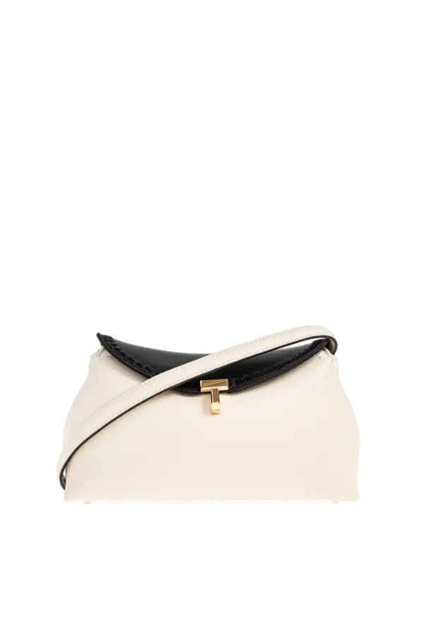 TOTEME Leather Shoulder Bag - Cream
