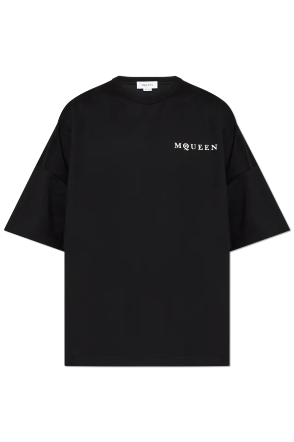 Alexander McQueen T-shirt With Logo - Black