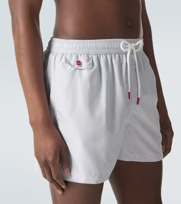 Kiton Logo Swim Trunks - Grey