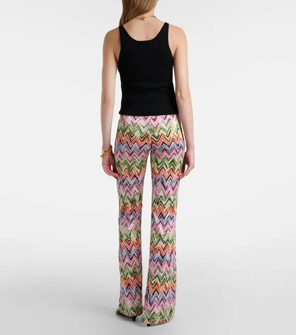 Missoni Zigzag High-rise Flared Pants - Multicoloured