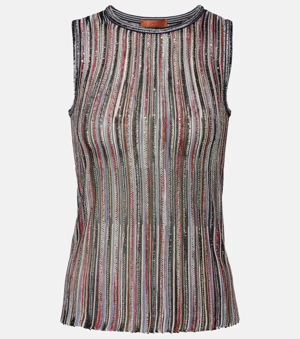 Missoni Sequined Striped Lame Top