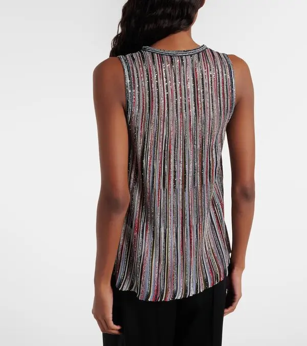 Missoni Sequined Striped Lame Top